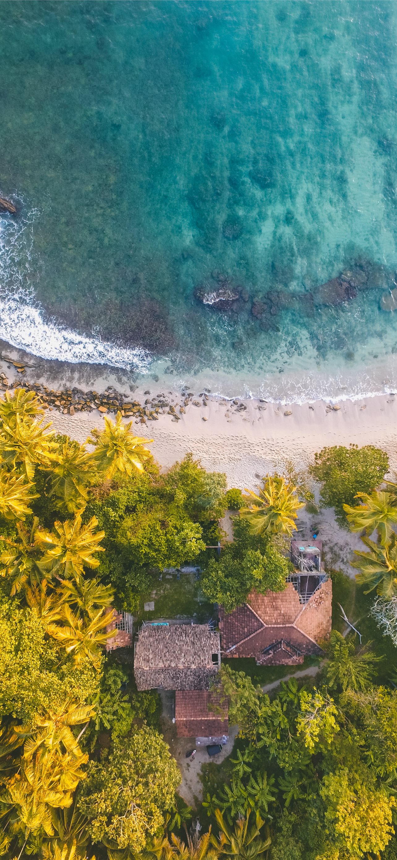 Aerial View Photography Of Body Of Water During Da IPhone Wallpapers